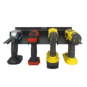 STOLUTION Drill Storage Rack | Holds 4 Drills | Heavy Duty & Sturdy | Wall Mounted Organizer for Garage, Shed, Workshop, Home, Shop | Easy to Install (Power Tool Organizer, Power Tool Rack)