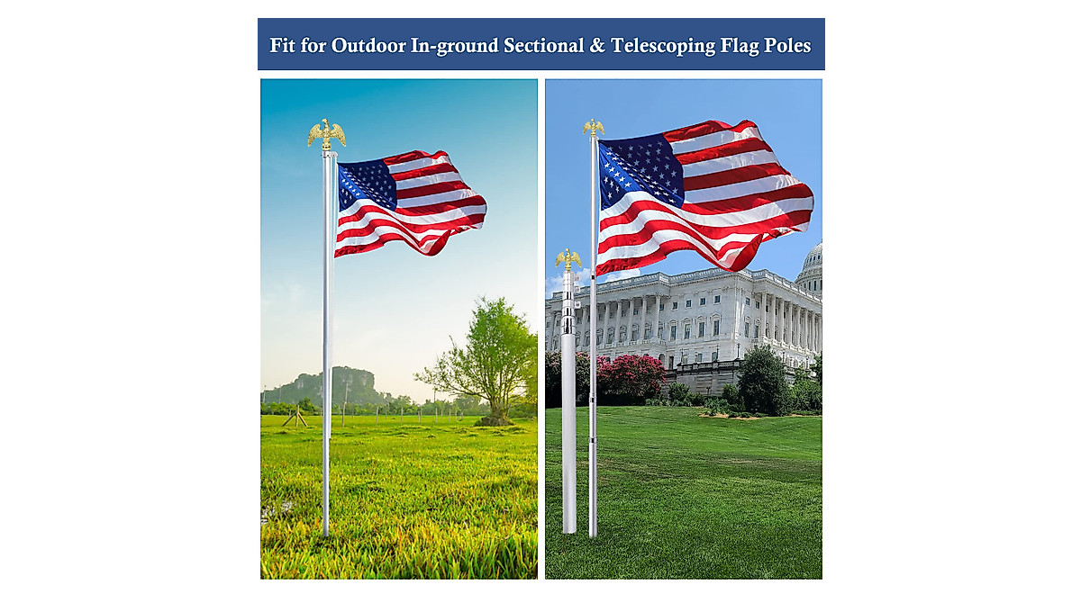 NQ Gold Eagle Flag Pole Topper Ornament - Premium Quality