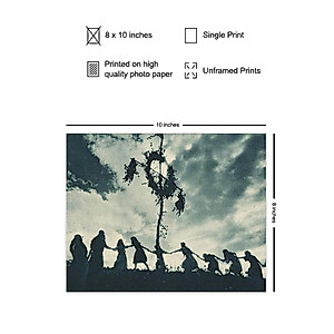 Witch Wicca Coven - Wicca Wiccan Witch Decor - Gothic Living Room Decor - Goth Wall Art Decorations - Pagan Gifts - Witches Witchcraft Paganism Supplies - Medieval Creepy Black Magic Decor