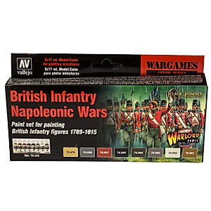 British Napoleonic Paint Set (8) (boxed Vallejo)