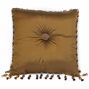 Austin Horn Classics Verona 18-Inch Square Pillow, Gold