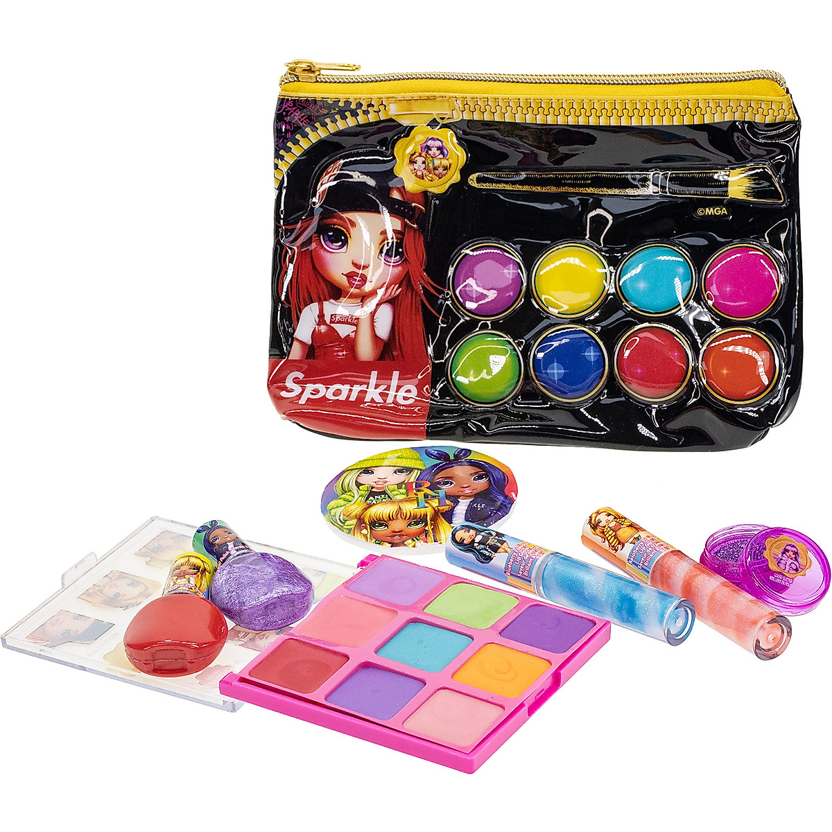 Rainbow High - Townley Girl Cosmetic Makeup with Palette Bag Set Includes Lip Gloss, Nail Polish & Eye Shadow and More! for Kids Girls, Ages 6+ Perfect for Parties, Sleepovers and Makeovers