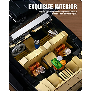 Nifeliz Retro Car ​Silver Cloud MOC Building Blocks and Construction Toy, Adult Collectible Model Cars Set to Build, 1:14 Scale Sports Car Model (1096 Pcs)