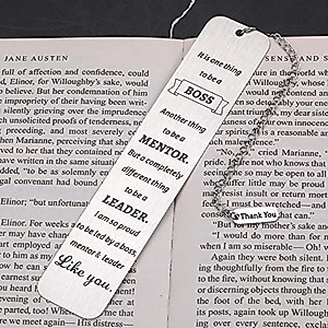 Boss Day Gifts, Boss Gifts for Women Men, Employee Appreciation Gifts for Bosses Day Gifts, Thank You Gifts Bookmark for Boss Mentor Leader Goodbye Leaving Away Retirement Christmas Gifts for Boss