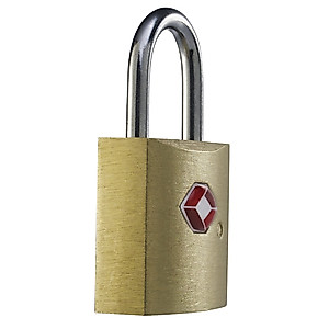 Lewis N. Clark Mini Brass Square TSA Lock + Padlock for Luggage, Suitcase, Carry On, Backpack, Laptop Bag or Purse - Perfect for Airport, Hotel, & Gym, 2 Keys Included - 3 Pack