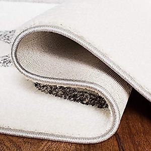 SAFAVIEH Carousel Kids Collection 5'3" x 7'6" Grey/Ivory CRK188B Animal Nursery Playroom Area Rug