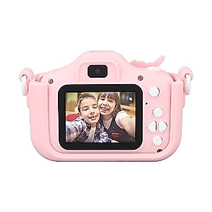 Kids Camera, Video Recording Video Camera Toy 600mAh Battery 3-12 Years Old Fun to Play (Pink)