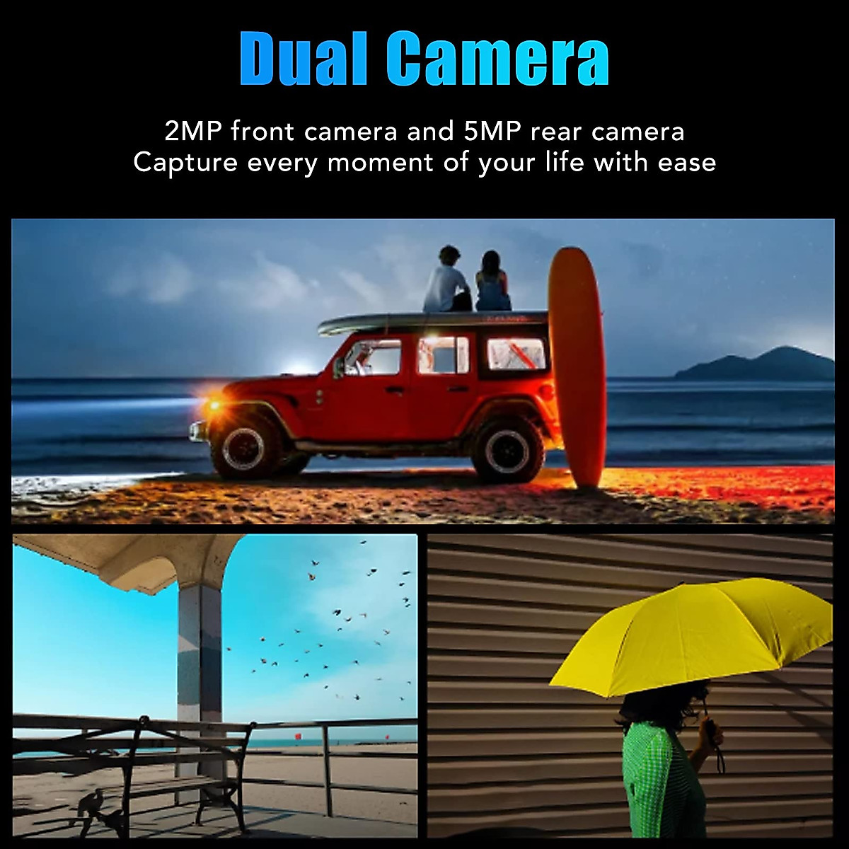 Acogedor 8.1Inch Android Tablet, 720x1280 HD Display MTK6592 CPU 4GB RAM 64GB ROM 3G Calling Tablet with 3 Card Slot, Support 2.4G 5G WiFi, 5000mAh, Black