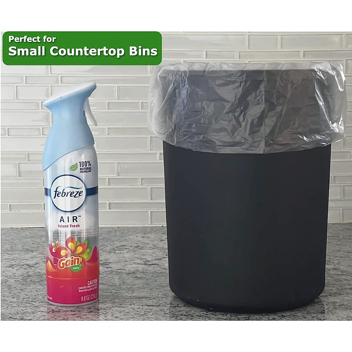 4 Gallon (15 Liter) Trash Bag (400 Count) Small Bathroom 4 Gallon Garbage Bags Clear Plastic Wastebasket Trash Can Liners for Home and Office Bins (400 Count)
