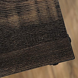 Sauder Steel River L-Shaped Desk, L: 59.84" x W: 57.32" x H: 29.53", Carbon Oak Finish