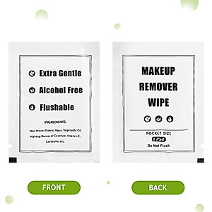 Tatuo 500 Pcs Makeup Remover Wipes Bulk Individually Wrapped Makeup Wipes Bathing Make up Removers Wipes for Travel Hotel Skin Care Face Cleansing Remove Makeup Lipstick Mascara Oil Dirt (White)