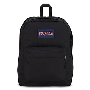 JanSport SuperBreak One School Backpack for Girls, Boys, Black - Durable, Lightweight Bookbag for Teens with 1 Main Compartment, Front Utility Pocket with Built-in Organizer - Premium Backpack