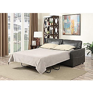 Emerald Home Slumber Contemporary Sleeper Sofa, Full, Charcoal Gray