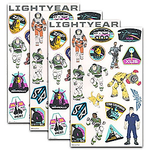 Buzz Lightyear Stickers for Kids - Bundle with Over 60 Lightyear Stickers Featuring Buzz, Sox, Izzy and More | Lightyear Party Supplies