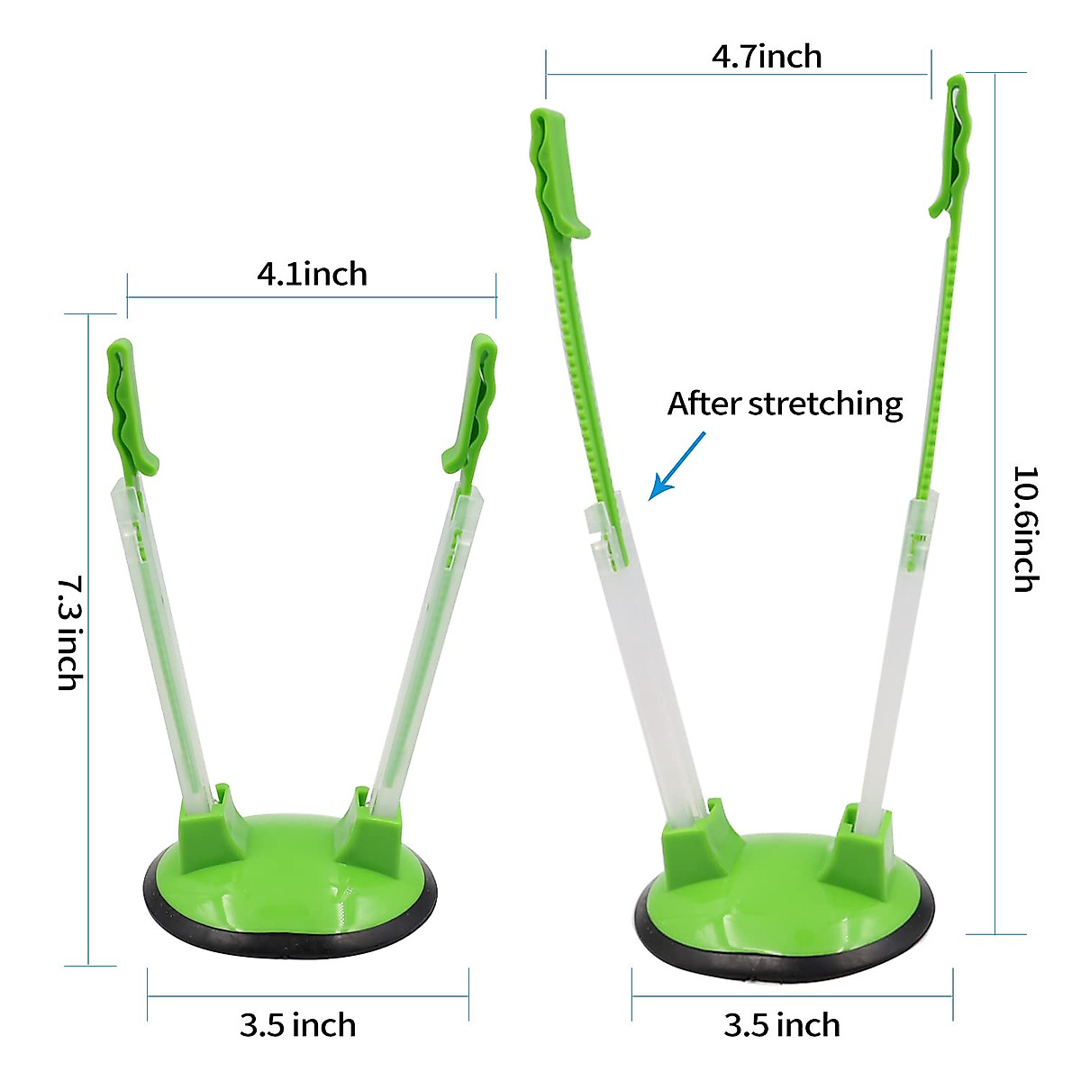 Adjustable Baggy Rack Stand 2 Pack. Tezam Prop Plastic Ziploc Freezer Storage Bags Open Hands-Free to Pour Leftovers, Snacks and Meal Prep Ingredients With No Food Spills or Kitchen Mess