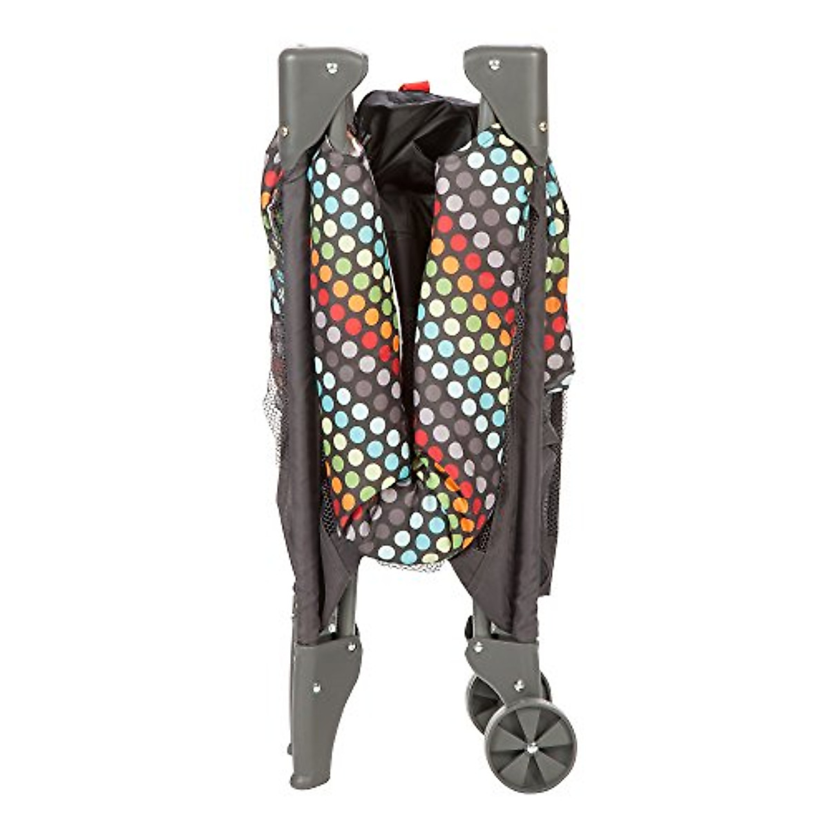 Cosco Funsport Compact Portable Playard, Lightweight, Easy Set up, Foldable Baby Playpen with Carry Bag, Rainbow Dots