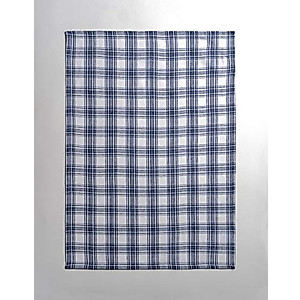 Calicot Dish Cloth 100% Cotton 20 Inch x 27.5 Inch Quick Qrying Kitchen Towel Easter for Hotel Quality, Dining, Kitchen, Parties & Tea (Blue Checks)
