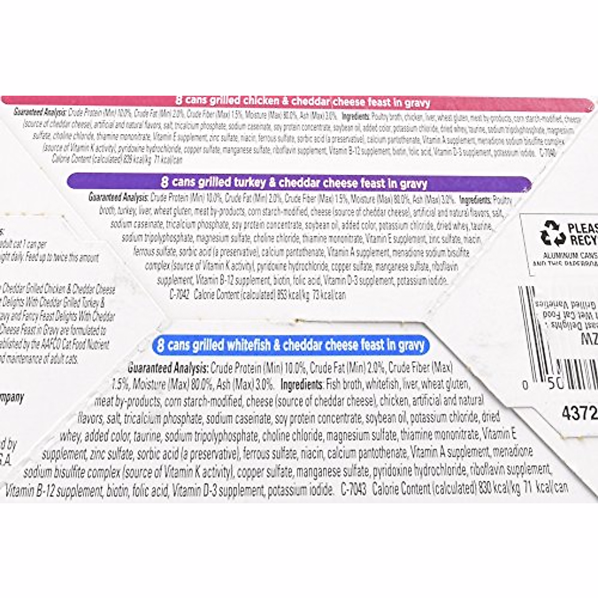 Purina Fancy Feast Delights with Cheddar Grilled Gourmet Wet Cat Food - (24) 3 oz. Cans (Cheddar Grilled Varieties 1 Pack of 24)