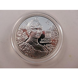 1999 Dolley Madison Silver Dollars Two Piece Set Proof and Uncirculated Gem Uncirculated