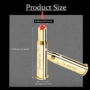 GOTICAL Red Dot 30-30 Win Laser Bore Sighter Boresight Hunting Tool 3030 Cartridge Bore Sight Red Laser