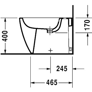 Duravit 2289100000 Duravit 2289100000 ME By Starck Floor Mounted Ceramic Bidet - Less Faucet