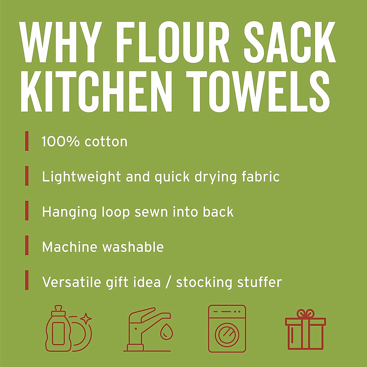 RubiaRojo Yippee Ki Yay Holiday Flour Sack Kitchen Hand Towel