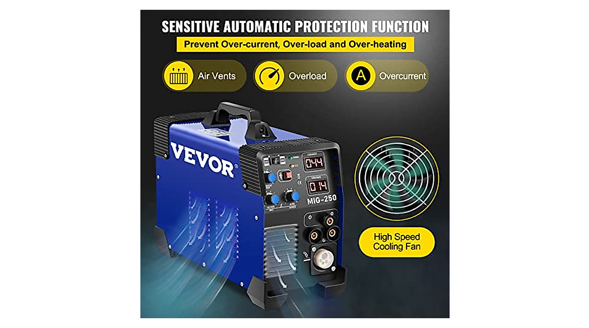 VEVOR 3 in 1 MIG Welder - 250 Amp Digital Welding Machine