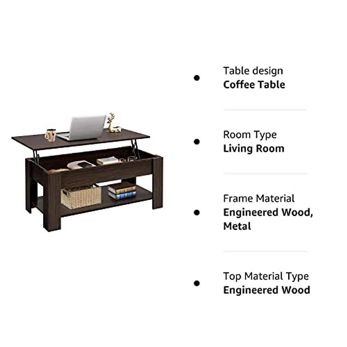 Yaheetech Lift Top Coffee Table
