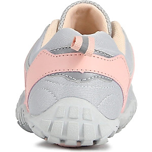 Oranginer Five Finger Toe Shoes for Women Zero Drop Minimalist Shoe Wide Width Barefoot Work Sneaker Cycling Shoe Gray Pink Size 8