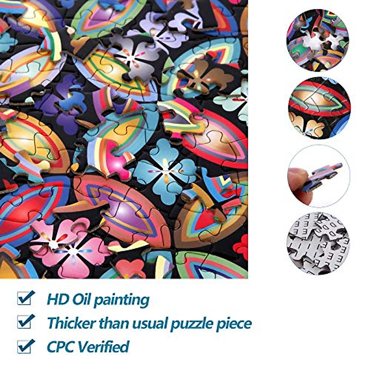 Bgraamiens Puzzle-Four Leaf Clover-1000 Pieces Creative Color Challenge Jigsaw Puzzle