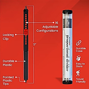 Accurasee Artist 11 Inch Proportional Divider - Upgraded Drawing Supplies & Drafting Tools - Adjustable Caliper & Subject Dividers for Art Drawing Tools