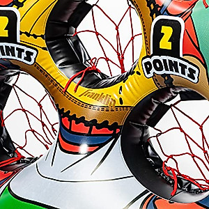 Franklin Sports 5-Hole Inflatable Baseball Target - Inflatable Baseball Throwing Target with Baseballs - Kids Baseball Toss Game - 45" Target