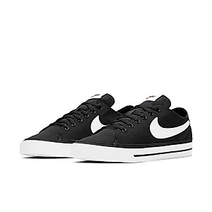Nike Men's Low-Top Sneakers Solid, Black White Gum Light Brown, 9.5