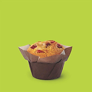 PaperChef Baking Cup: Lotus-Shaped Cupcake and Muffin Liners, Nonstick Parchment Papers, Tin and Ramekin Liner, 4 Elegant Colors, Biodegradable Paper Supplies, Kosher-Certified, (Multicolored, 12 cups