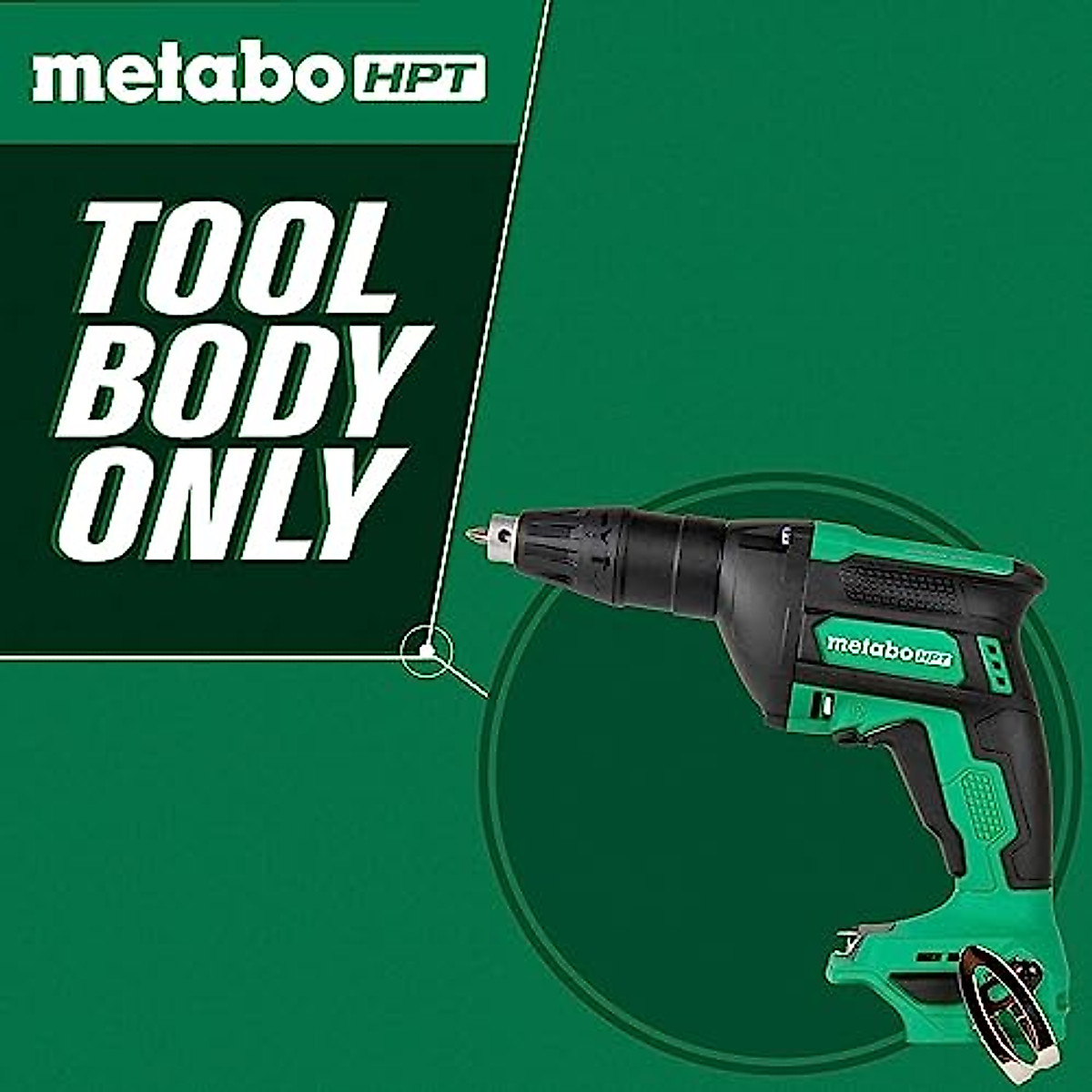 Metabo HPT Cordless 18V MultiVolt™ Drywall Screw Gun | Tool Only - No Battery | Lifetime Tool Warranty | W18DAQ4