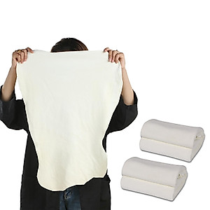 UGSHY 2 PCS 15" x 23" Chamois Drying Towel for Car, Super Absorbent Reusable Shammy Towel, Lint Free Natural Chamois Car Wash Cloth (White)