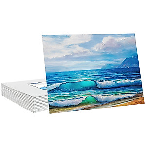 FIXSMITH Canvas Boards for Painting 11x14 Inch, Super Value 12 Pack White Blank Canvas Panels, 100% Cotton Primed, Painting Art Supplies for Professionals, Hobby Painters, Students & Kids