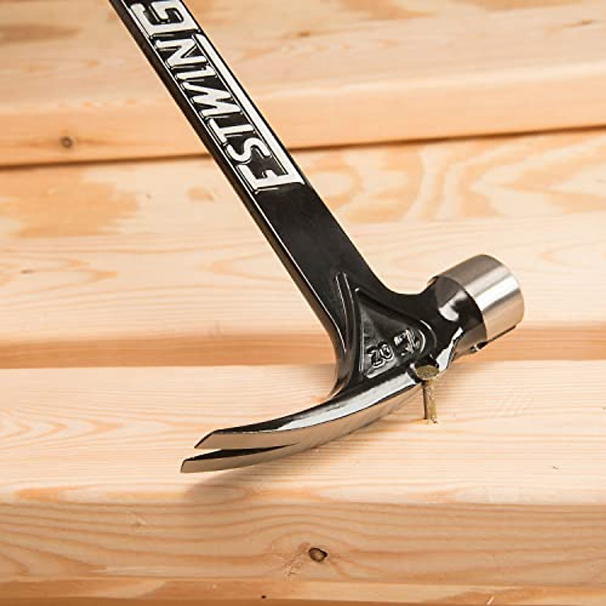 ESTWING Ultra Series Hammer - 15 oz Rip Claw Framer with Smooth Face & Genuine Leather Grip - E15S