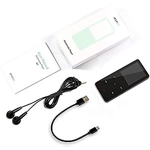 MP3 Player with Bluetooth 40GB Portable Music Player for Walking Running with Earphone Built-in Speaker for Walking Jogging Touch Buttons Design Support FM Radio Voice Recorder E-Book