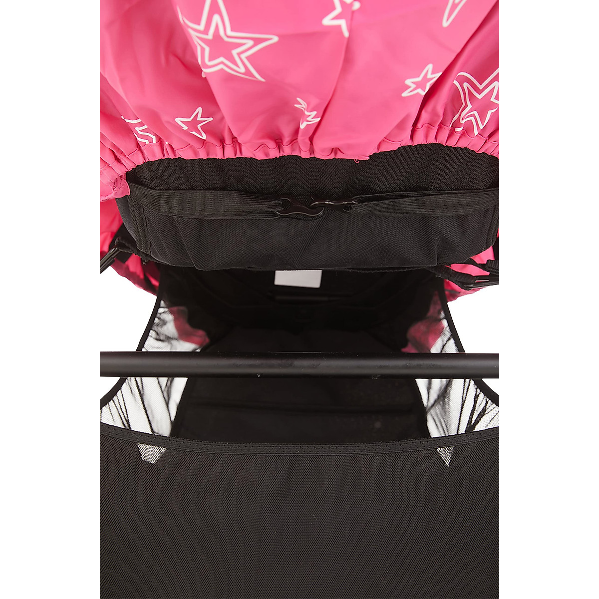 First Essentials Stroller Rain Cover Universal, Baby Travel Weather Shield, Windproof Waterproof, Protect from Dust Snow (Pink)