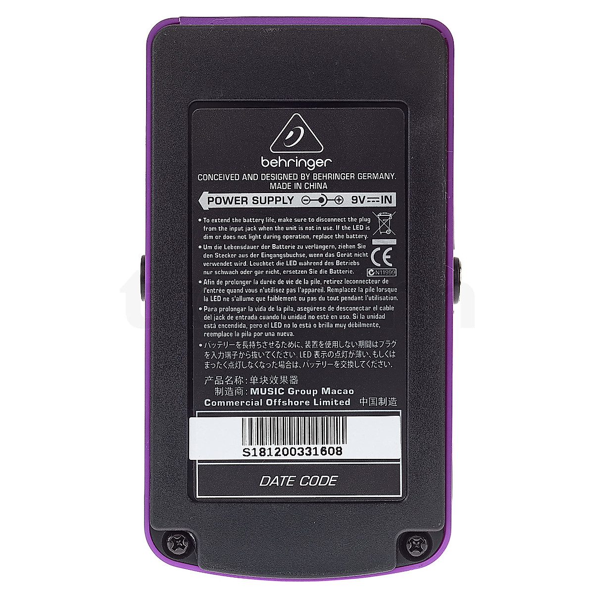 Behringer Overdrive/Distortion OD300 2-Mode Effects Pedal