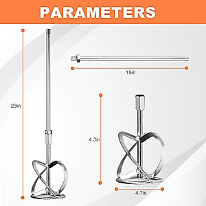 NorthSpoor Concrete Mixing Head, Cement or Paint Mixer Drill Bit Accessories,Exclusive Accessories For M14 Cement Mixer, Segmented S Mixing Head,23.63Inches