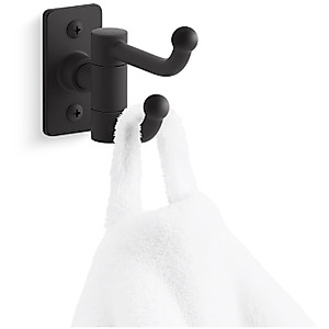 Kohler K35927-SN Castia by Studio McGee Double Hook Robe Hook Vibrant Polished Nickel