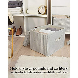 StorageWorks Set of 3 Kids Toy Chest, Storage Bin with Flip-Top Lids, Storage Bins for Clothes