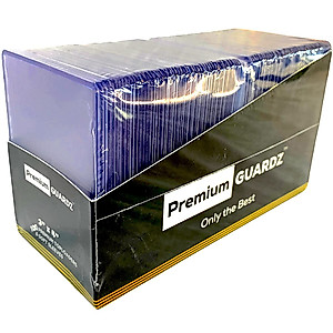 Premium Ultra Clear 3x4 Top Loaders for Cards and Soft Sleeves, Made for Standard Sized 35pt Collectible Cards, Set Includes 100 Toploaders and 100 Penny Sleeves | Premium Guardz