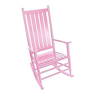 Dixie Seating Asheville Wood Rocking Chair No. 907SRTA Coastal Pink