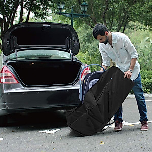 COOLBEBE 42" Sports Duffle Bag - 150L Extra Large Travel Duffel Luggage Bag with Upgrade Zipper, Sturdy & Water Resistant, Black