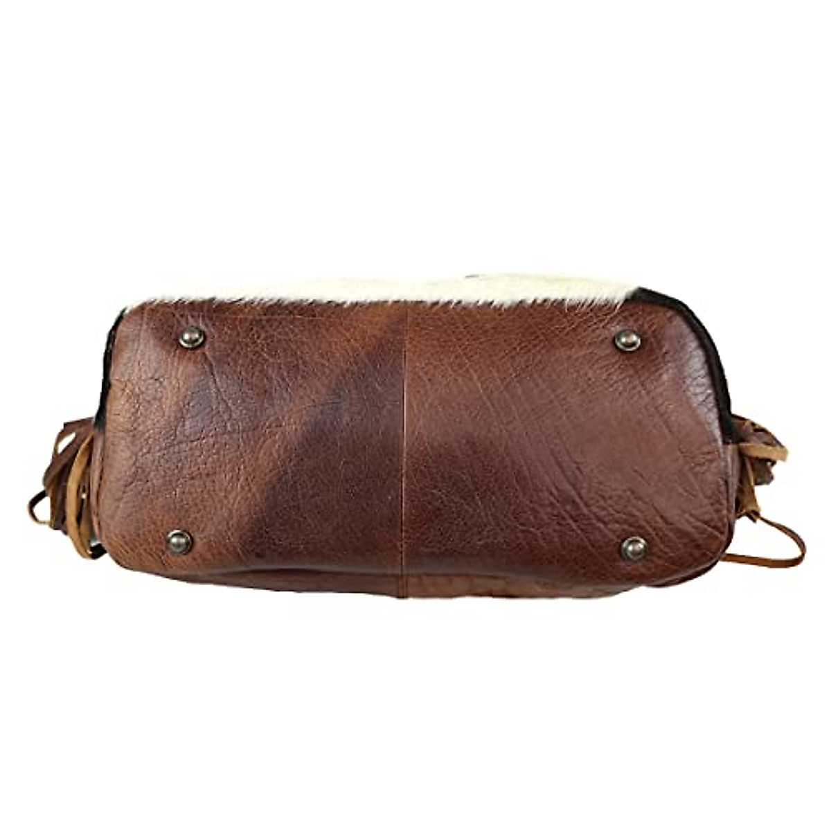 American Darling Tooled Double Strap Tote with Fringe ADBGI159B