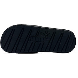 PUMA Men's COOL CAT 2.0 ALTERNATIVE CLOSURE Slide Sandals, Puma Black-Puma White, 10