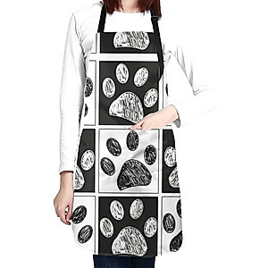 Waldeal Funny Cooking Kitchen Apron for Men Chef Women Dog Groomer With 2 Pockets